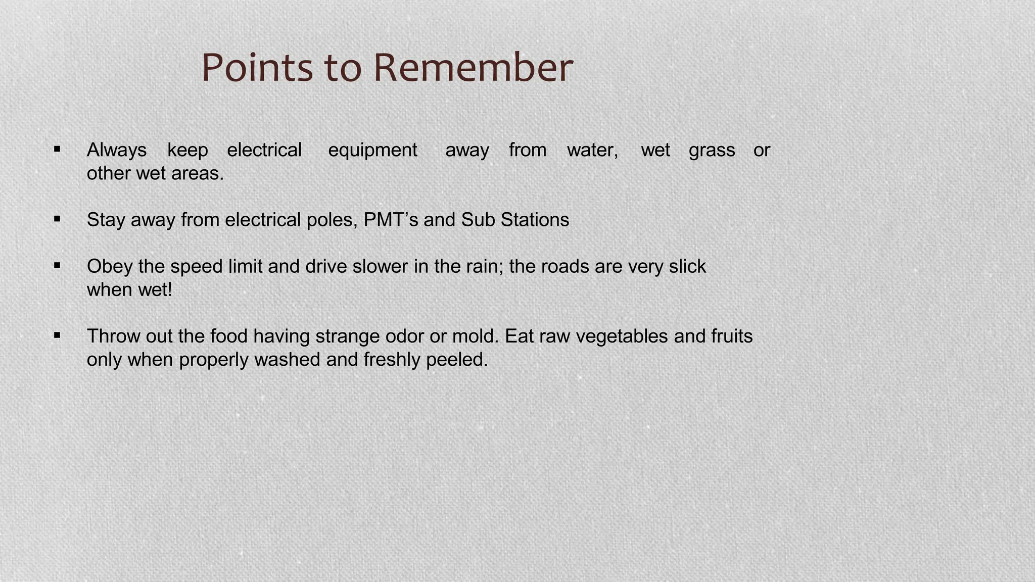 Essential Safety precautions during monsoon season | PPTX