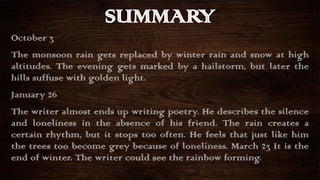the short monsoon diary class 8 english .pptx