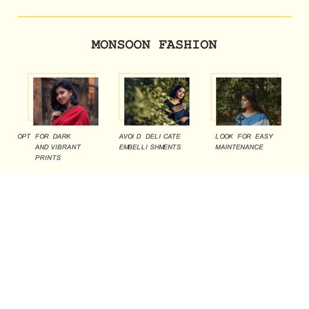 Monsoon Fashion - How to Choose the Right Fabrics and Prints for Rainy ...