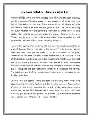 Monsoon maladies | PDF