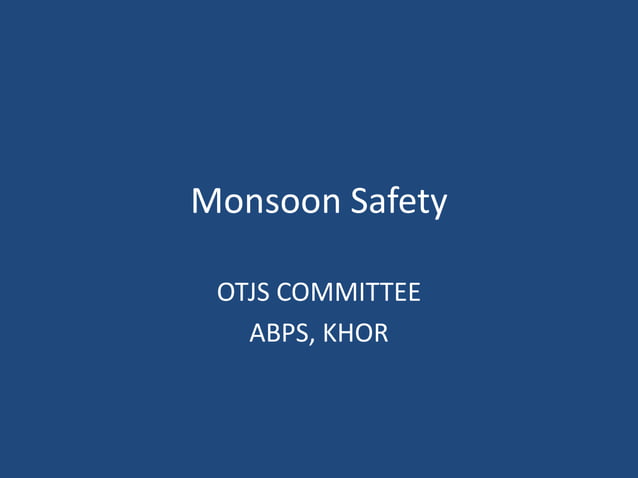 Monsoon Safety.pptx | Weather | Science