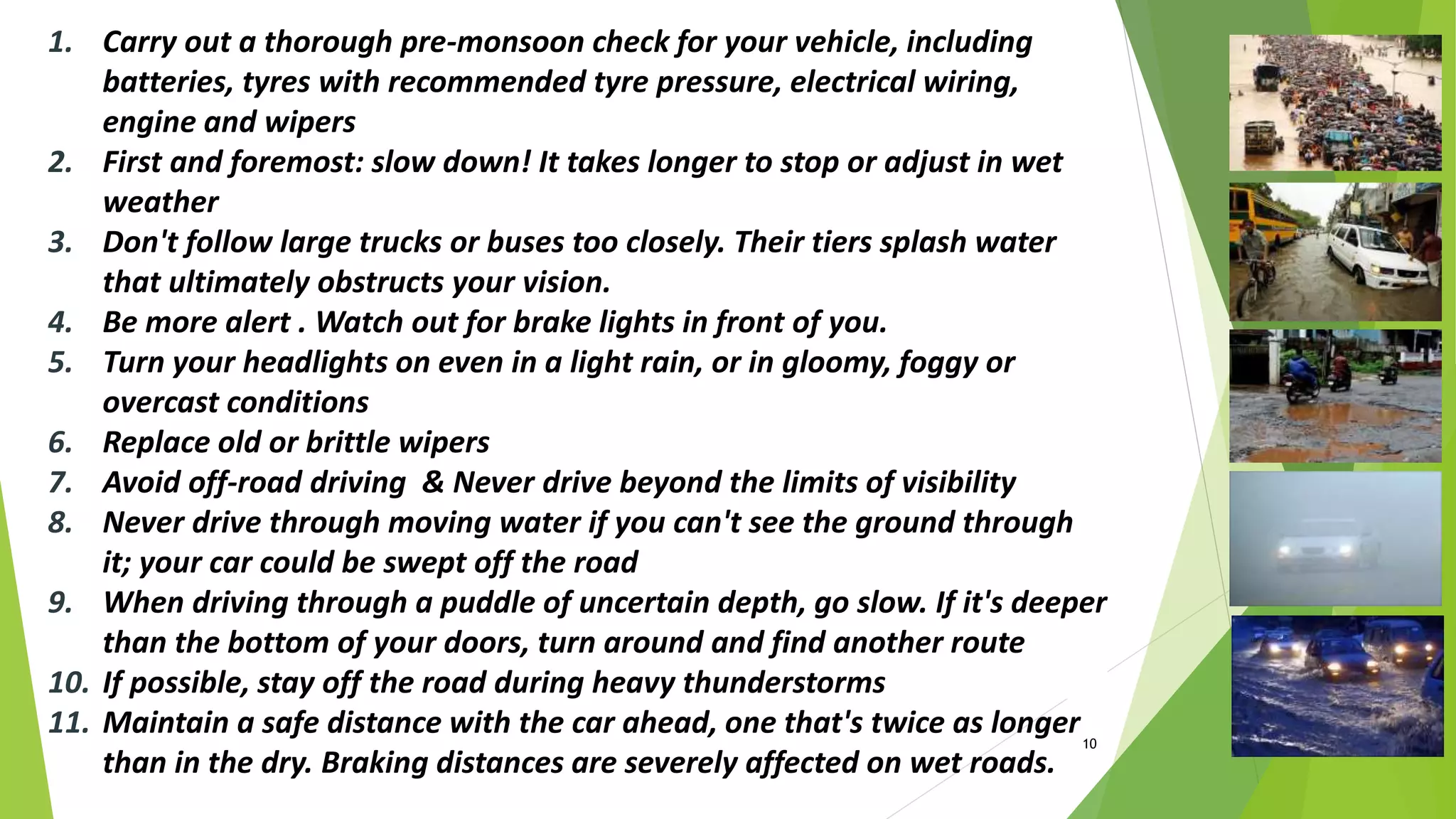 Monsoon safety awareness & preparations.... Environment Health & Safety ...