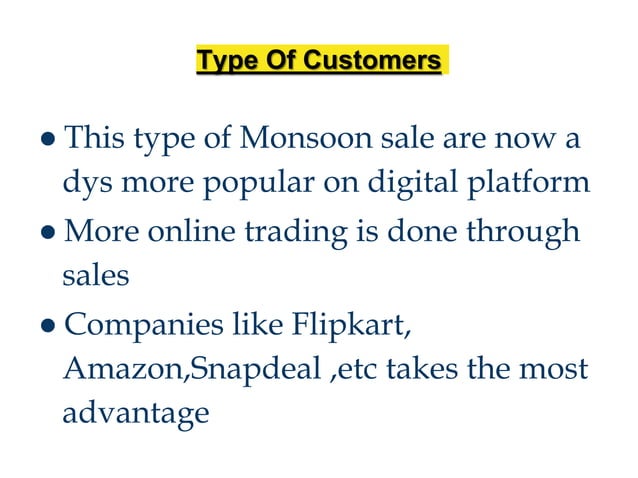 MONSOON SALE DHAMAKA.pptx | Business | Business and Finance