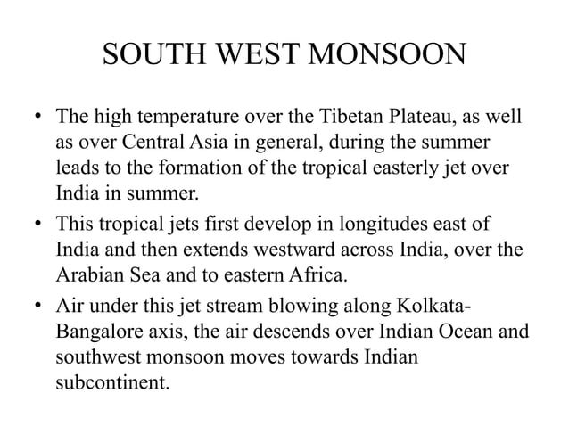 Monsoon theories | PPTX