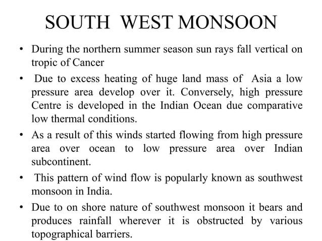 Monsoon theories | PPTX
