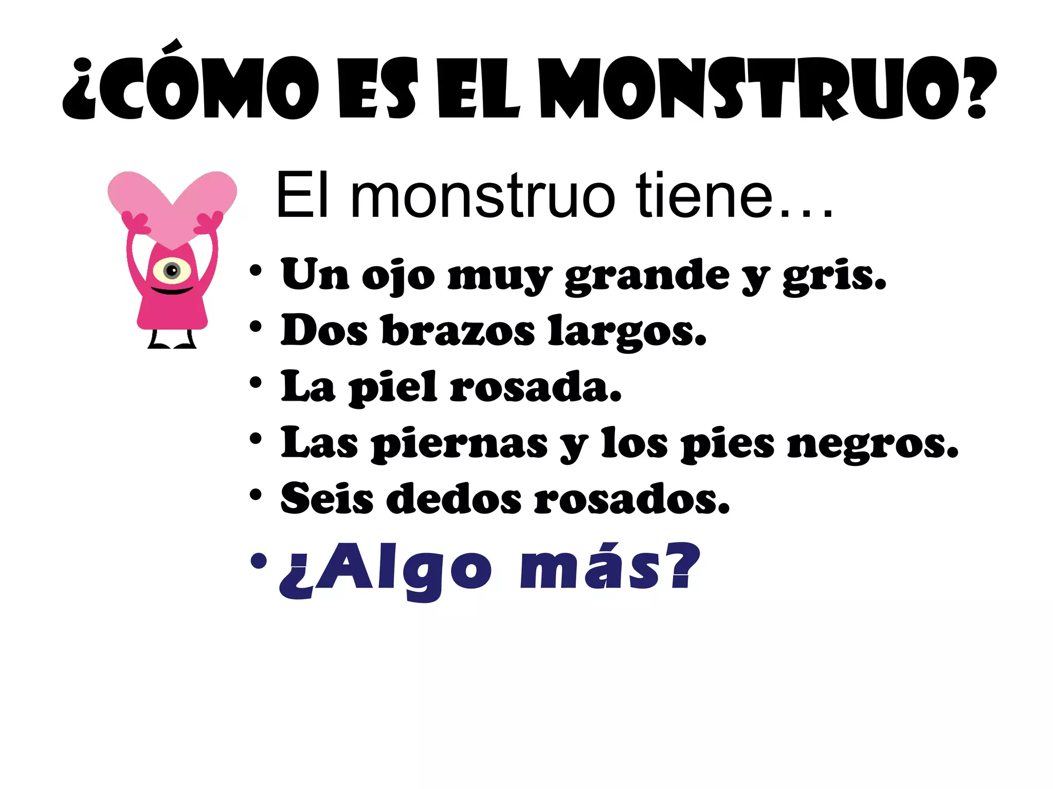 Describir a los monstruos (Spanish Lesson): Describing Monsters Using ...