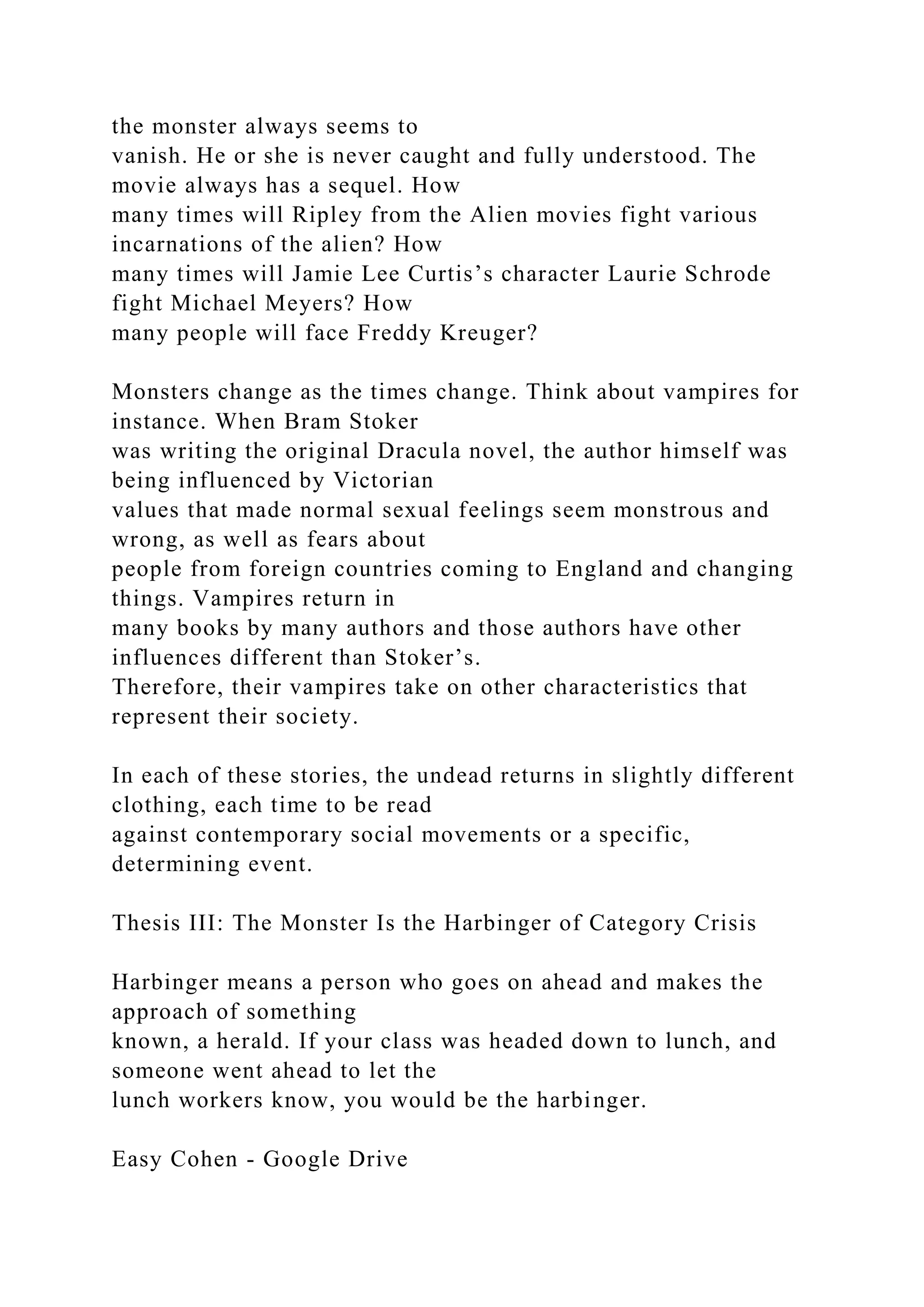 Monster Culture (Seven Theses) by Jeffrey Jerome CohenRevise.docx