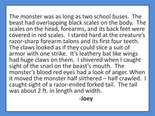 Monster Descriptions | PPT