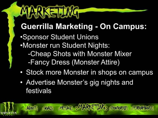 Marketing Communications Monster Energy Ad Group 7 | PPT