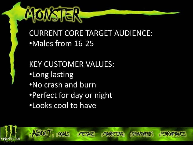 Marketing Communications Monster Energy Ad Group 7 | PPT