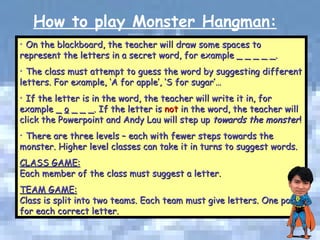 Tom's TEFL - Monster Hangman | PPT