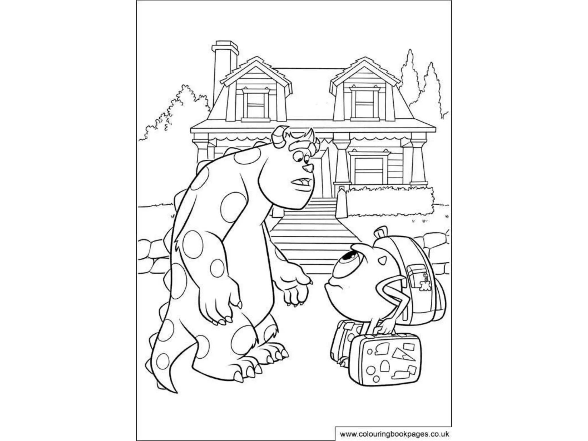 Monsters university Colouring Pages and Kids Colouring Activities | PPSX