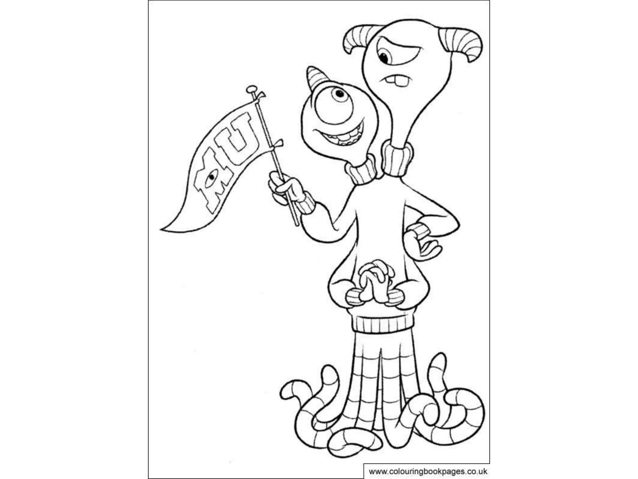 Monsters university Colouring Pages and Kids Colouring Activities | PPSX