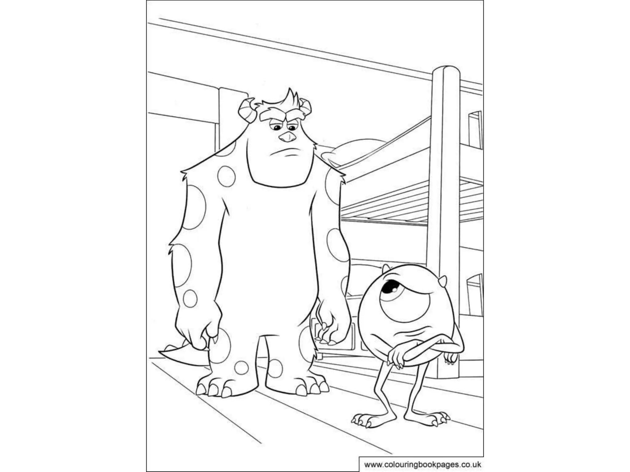 Monsters university Colouring Pages and Kids Colouring Activities | PPSX