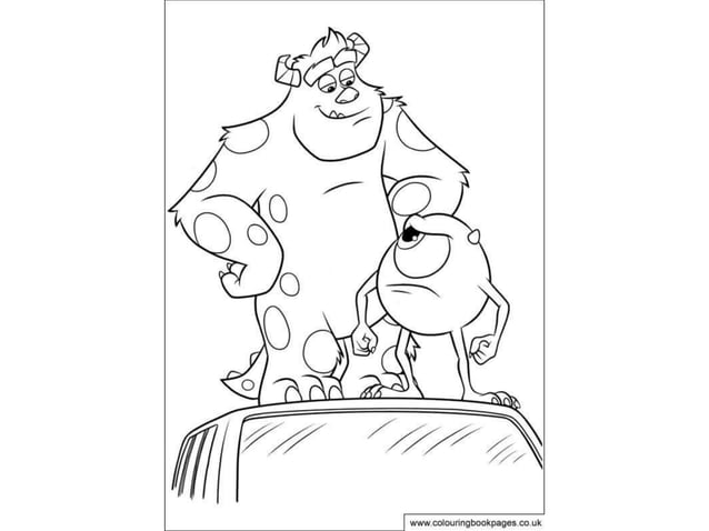 Monsters university Colouring Pages and Kids Colouring Activities | PPSX