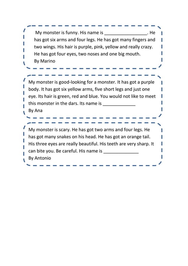 Monsters guessing game | PDF