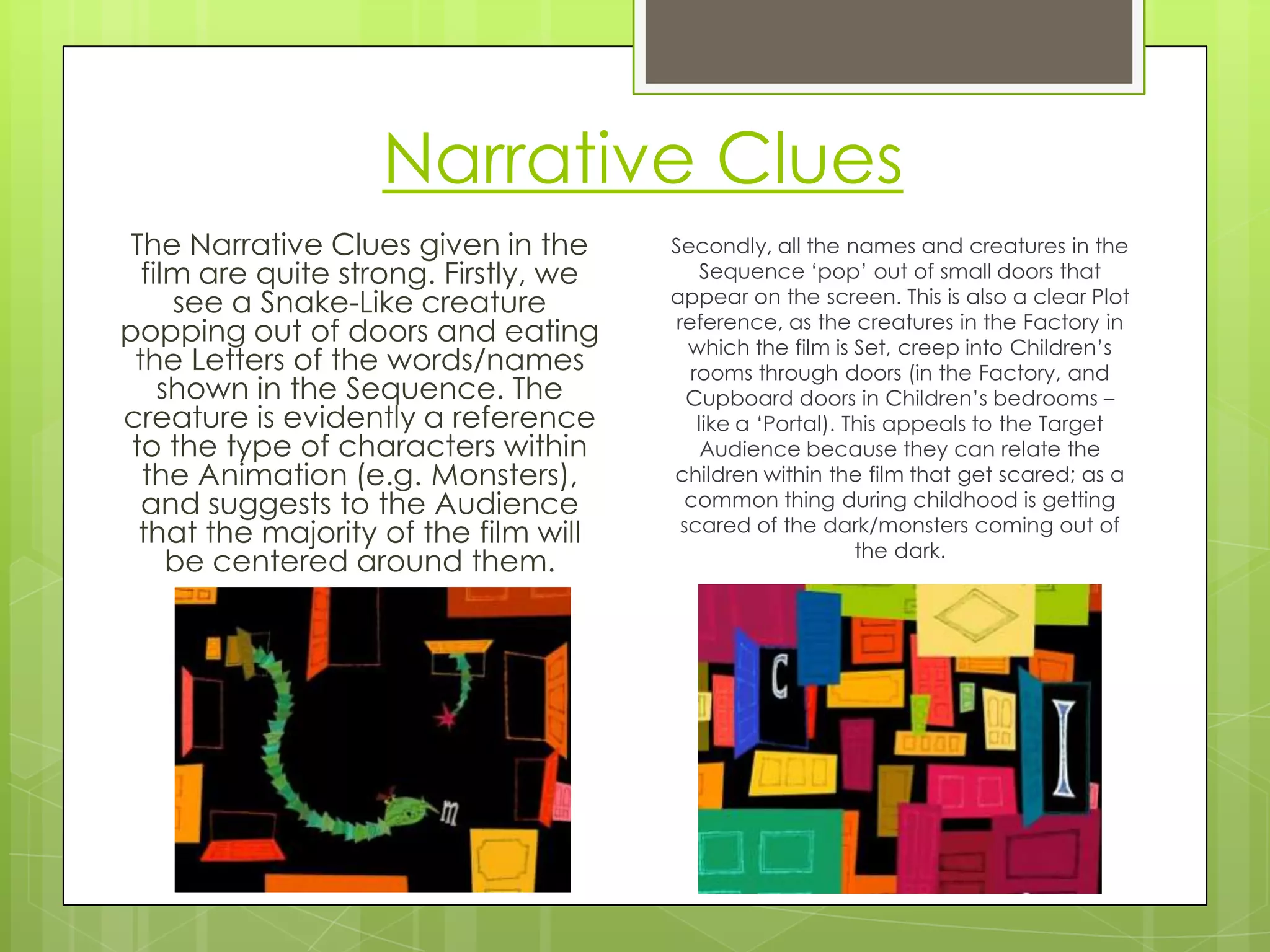 "Monsters, Inc." Opening Title Sequence Deconstruction | PPTX