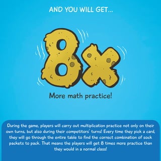 Multiplication table Board Game - Monster Sock Factory. 8 times more ...