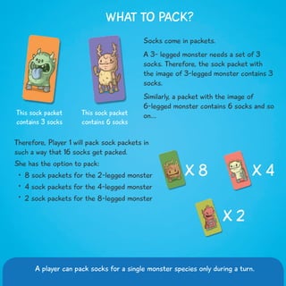 Multiplication table Board Game - Monster Sock Factory. 8 times more ...