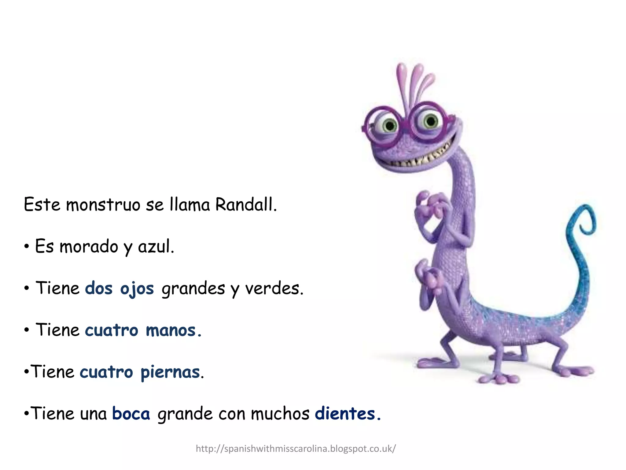 Monsters sa.partes del cuerpo | PPTX