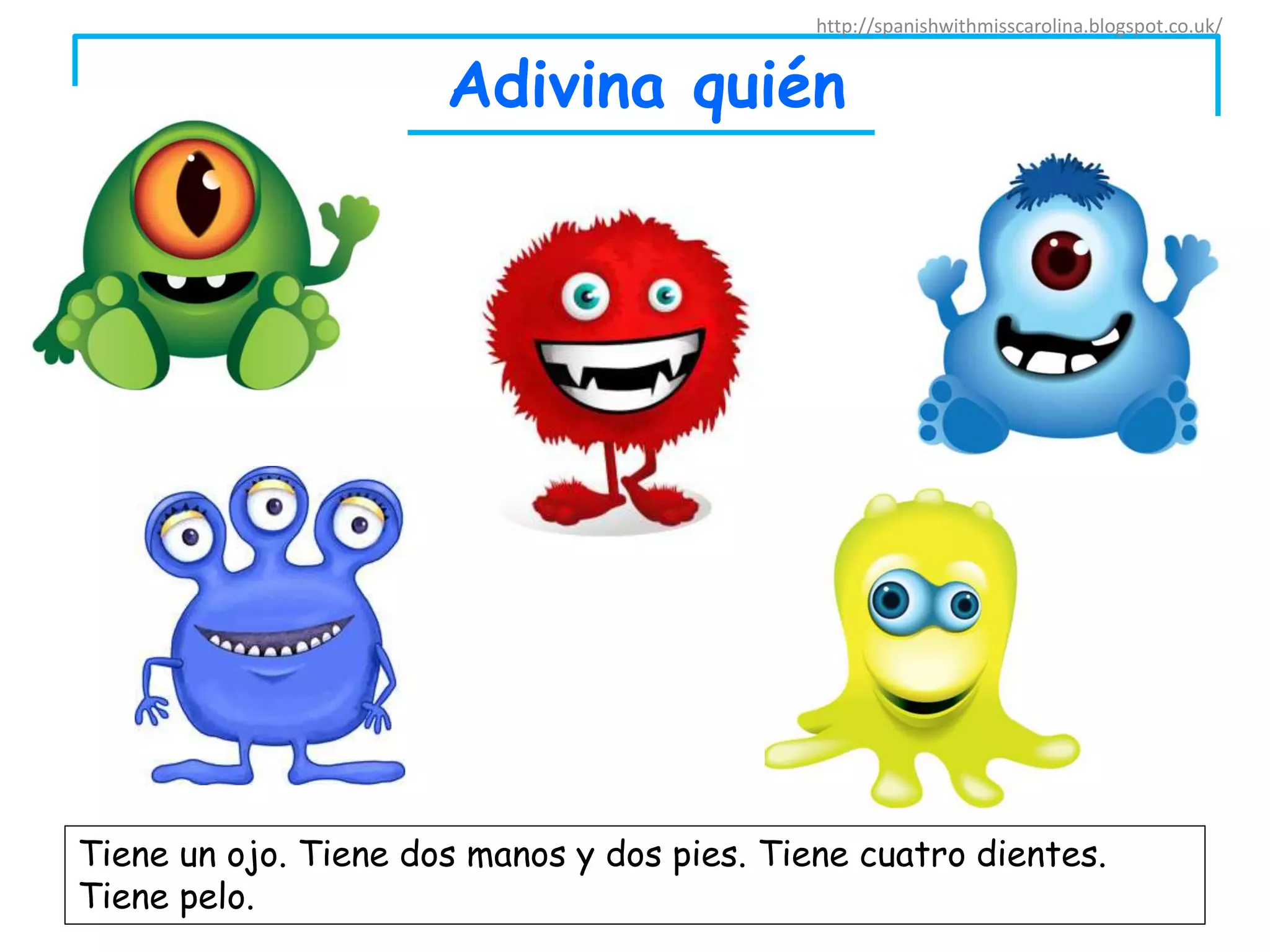 Monsters sa.partes del cuerpo | PPTX