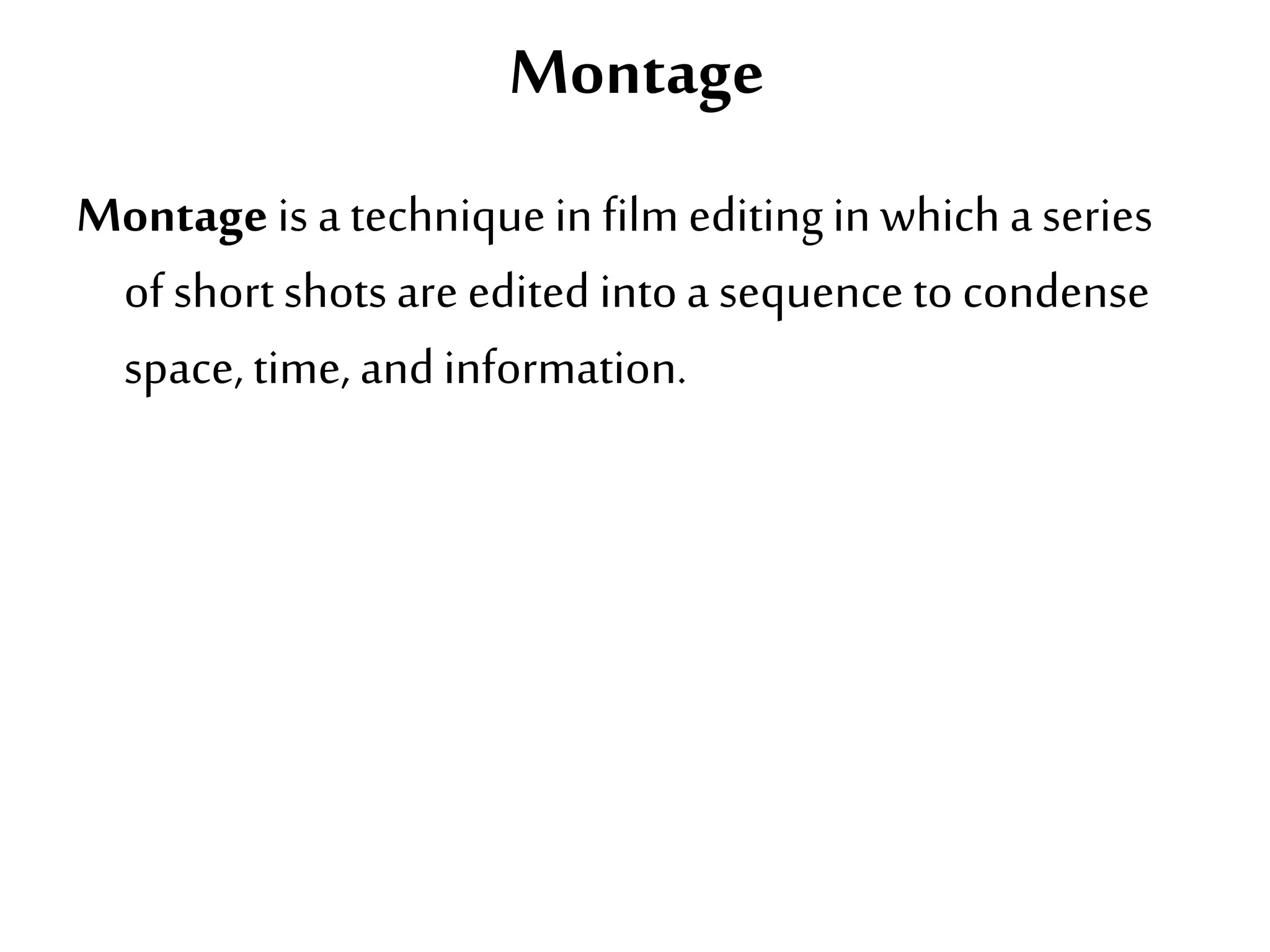 GCSE Film - Montage editing | PPTX | Video Production | Content Production