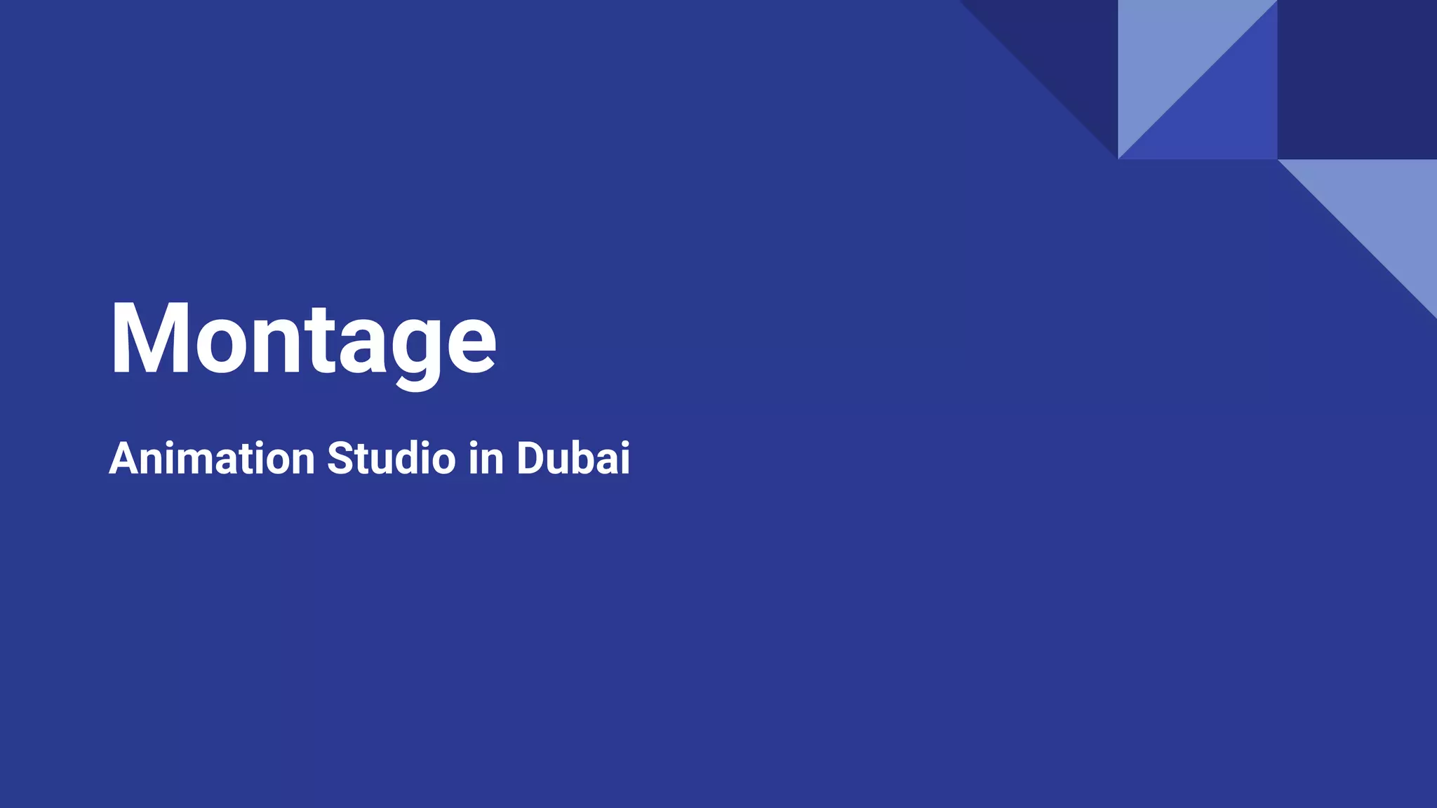 Montage- Animation Studio in Dubai.pptx