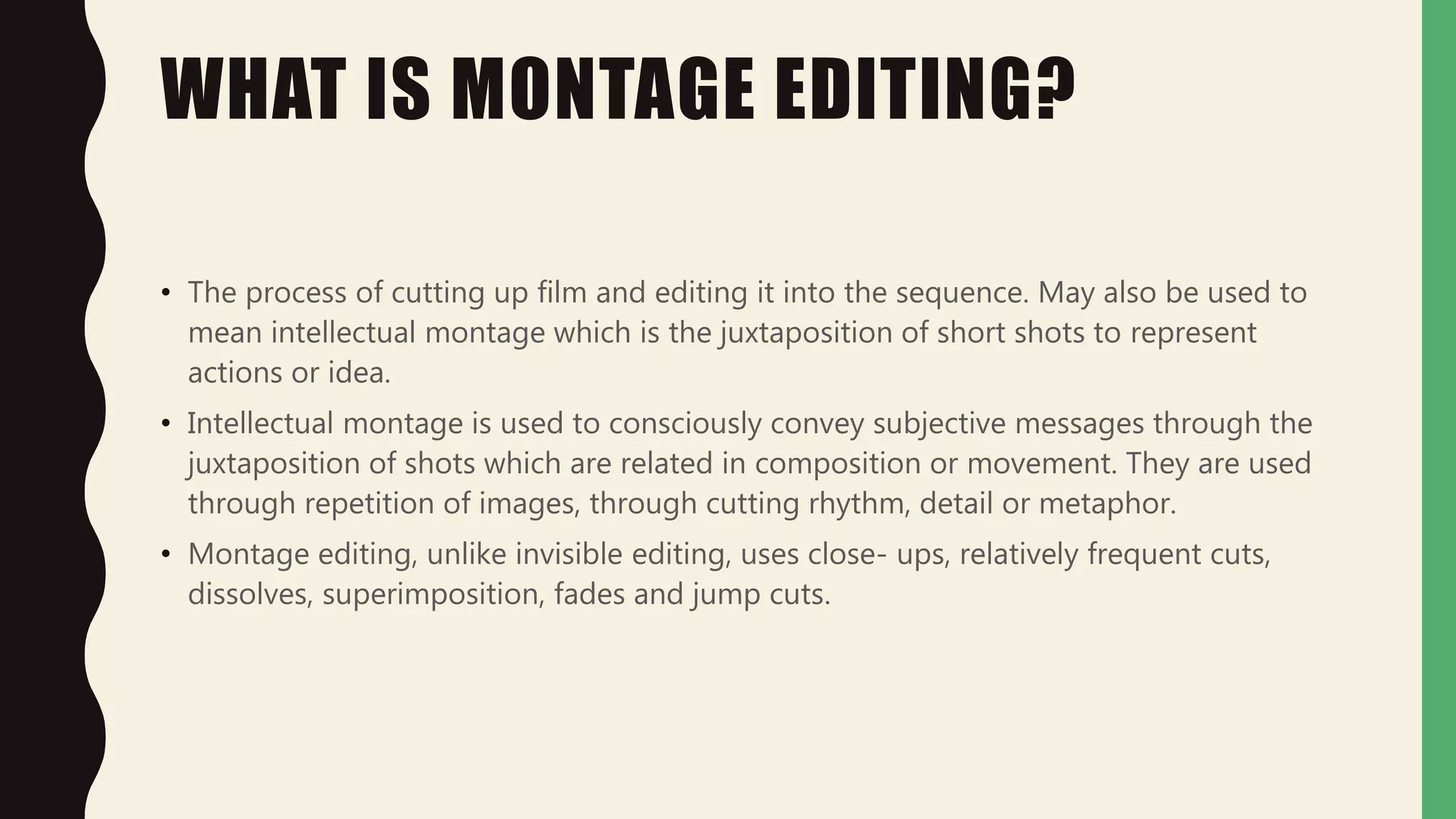 Montage editing | PPTX