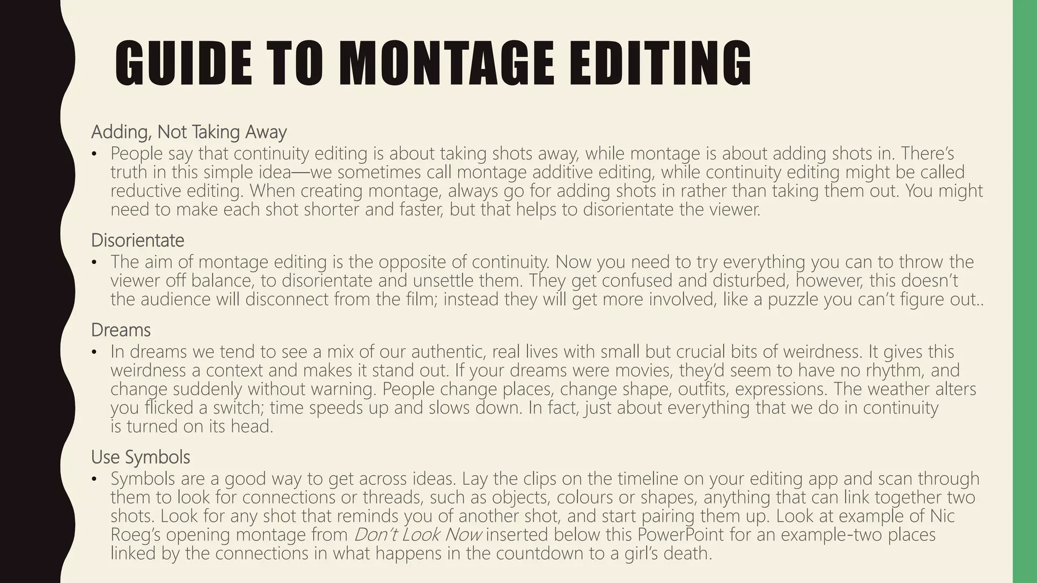 Montage editing | PPTX