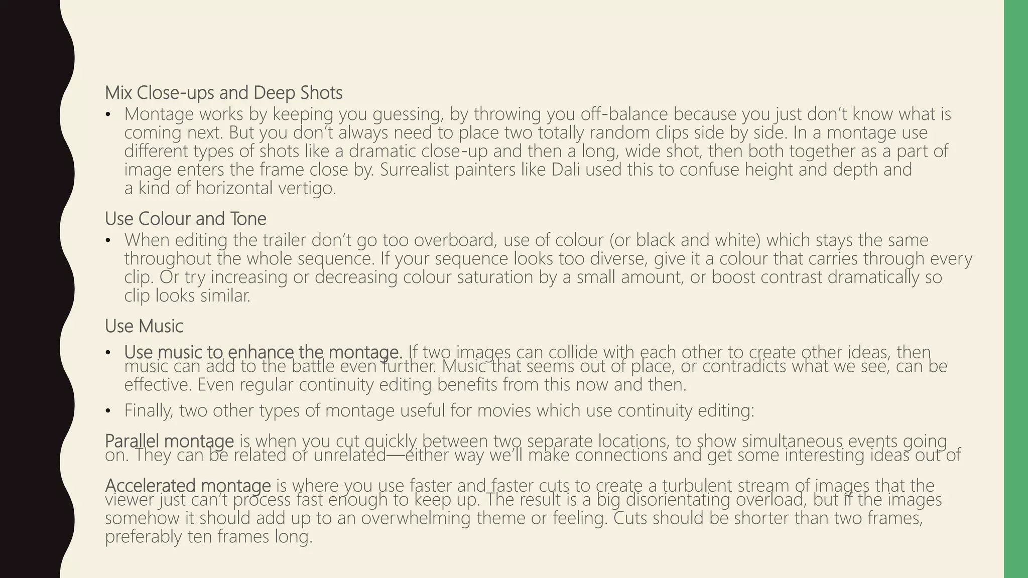 Montage editing | PPTX