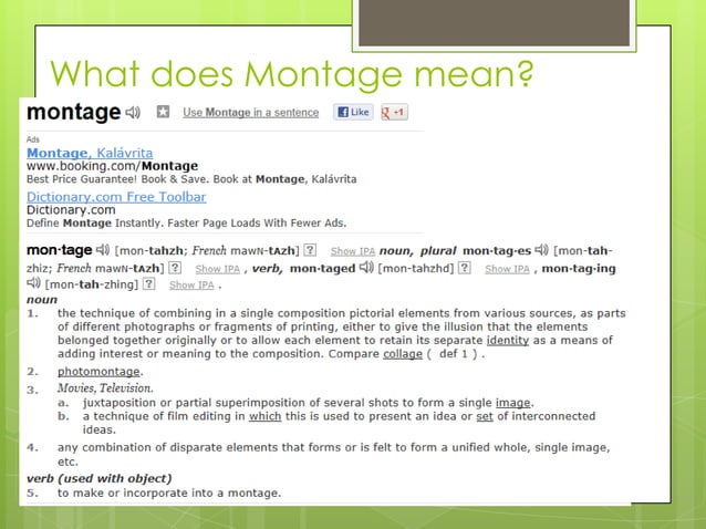 Montage narrative | PPTX