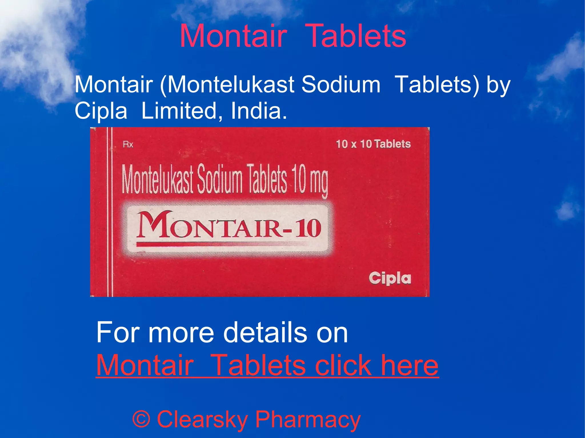 Montair (Montelukast Sodium Tablets) | ODP