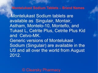 Montair (Montelukast Sodium Tablets) | ODP