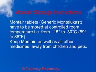 Montair (Montelukast Sodium Tablets) | ODP