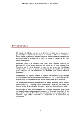 Montaje practico de un circuito detector de movimientos | PDF