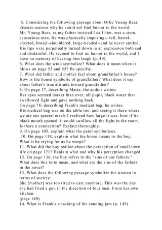 Montana 1948 Text Response Paper Symbolism in Literature A b.docx ...