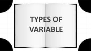 STATS DIFFERENT TYPES OF VARIABLE....... | PPT