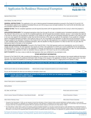 Montgomery Co TX Homestead Exemption Form | PDF