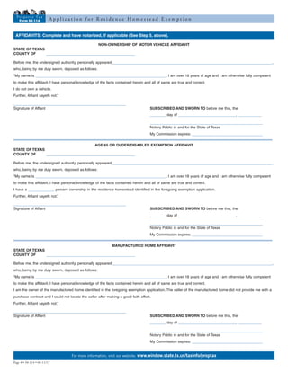 Montgomery Co TX Homestead Exemption Form | PDF