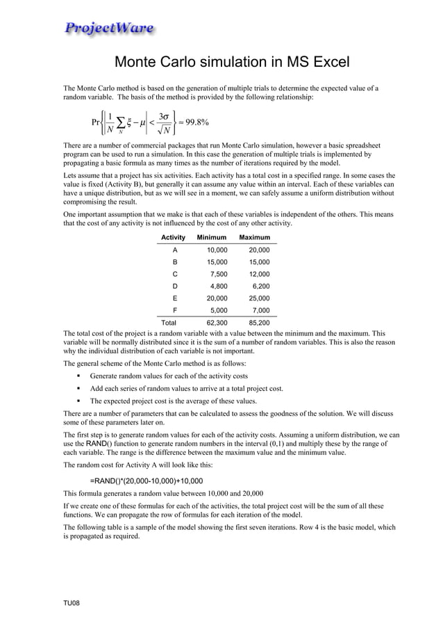 Monte Carlo Simulation Pdf Physics Science