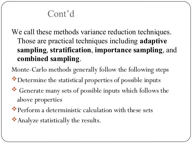Monte carlo integration, importance sampling, basic idea of markov ch…