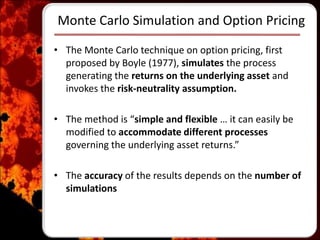 Monte carlo option pricing final v3 | PPTX
