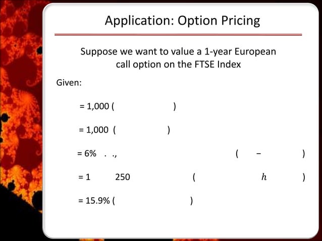 Monte carlo option pricing final v3 | PPTX | Stocks and Bonds ...
