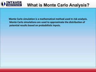 Monte Carlo and Schedule Risk Analysis | PPTX