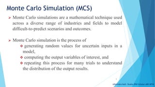 Monte Carlo simulation : Simulation using MCSM | PPTX | Business Accounting & Finance | Business