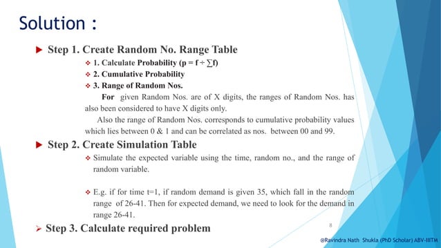 Monte Carlo simulation : Simulation using MCSM | PPTX | Business Accounting & Finance | Business