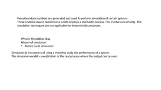 Monte Carlo Simulation for business decisions | PPTX | Physics | Science