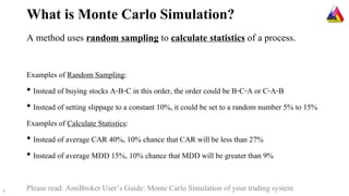Monte Carlo Simulation for Trading System in AmiBroker | PPTX