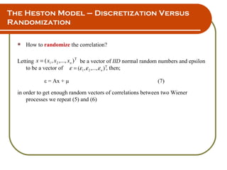 Monte Carlo Simulation Of Heston Model In Matlab(1) | PPT