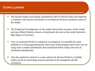 Monte Carlo Simulation Of Heston Model In Matlab(1) | PPT